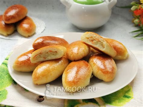 Пирожки из творожного теста с капустой в духовке — рецепт с фото пошагово