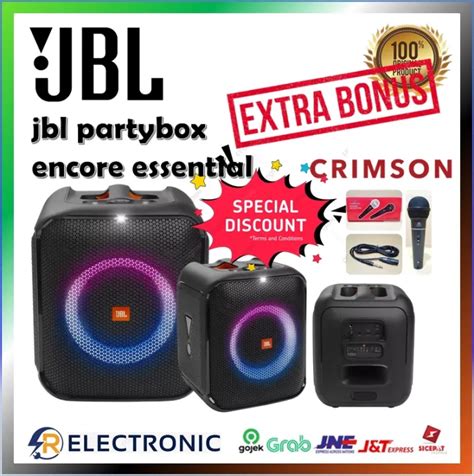 Jbl Partybox Encore Essential Wireless Speaker Free Mic Crimson Lazada Indonesia