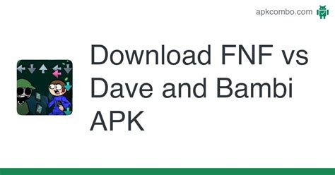 Fnf Vs Dave And Bambi Apk Android Game Free Download