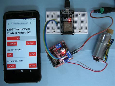Nodemcu Esp32 Servidor Web Control Motor Dc Modulo L298n Pwm Red Lan
