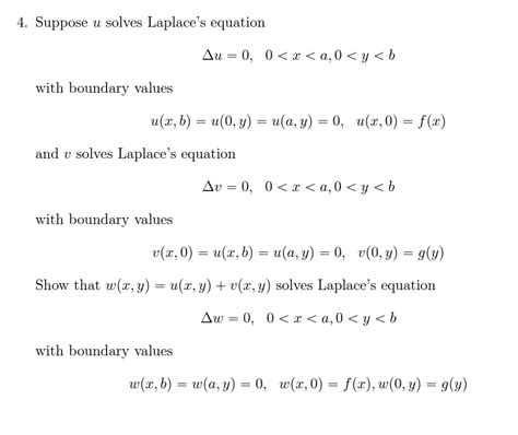Solved Suppose U ﻿solves Laplaces