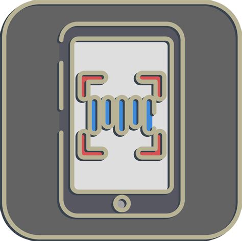 Icon Barcode Scanner Mobile Phone Barcode And Qr Code Elements Icons In Embossed Style Good