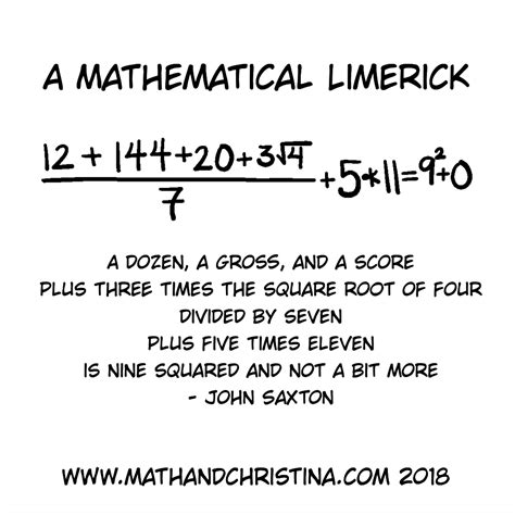 A Mathematical Limerick Christina W Lommatsch