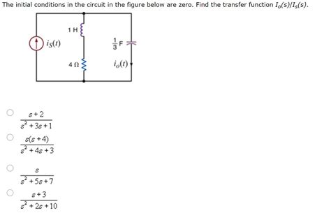 Solved The Initial Conditions In The Circuit In The Figure Chegg