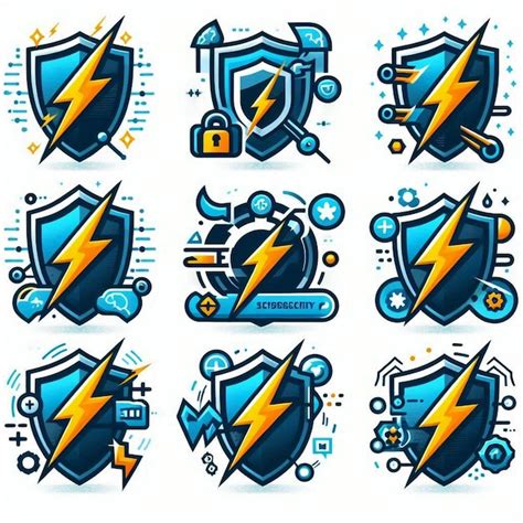 Shield With A Lightning Bolt Premium Ai Generated Vector