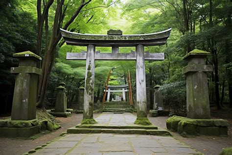 밝은 하늘을 배경으로 나무가 늘어선 길에 있는 토리이 게이트 비젠오사후네 칼마을 우츠보신사 신문 세토우치시 오카야마 현 고화질 사진 사진 배경 일러스트 및 사진 무료