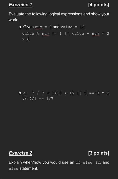 Solved Evaluate The Following Logical Expressions And Show Chegg