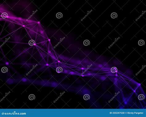 3d Abstract Network Communications Background With Plexus Design Stock Illustration