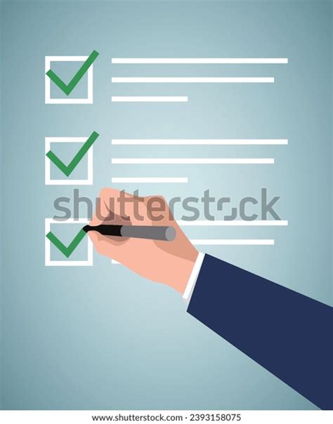 Checklist Completed Tasks Project Checkbox Achievement Stock Vector Royalty Free 2393158075