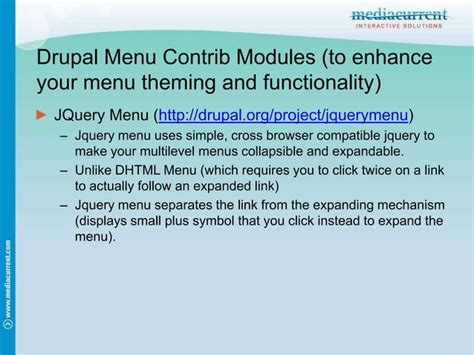 Theming Drupal Menus Ppt