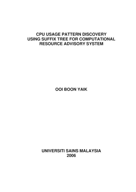 Pdf Cpu Usage Pattern Discovery Using Suffix Tree For Mmy88971cpuusage