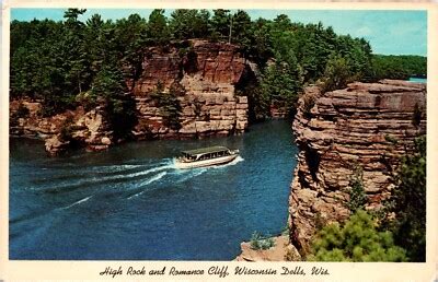 Postcard High Rock And Romance Cliff Wisconsin Dells Wisconsin 1964