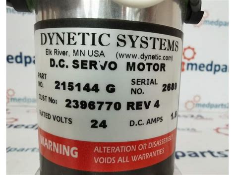 Dynetic Systems Dc Servo Motor Pn 215144g For Discovery X Ray
