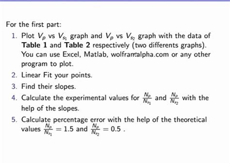 Solved Physics Lab Experiment Name Transformer Note Chegg