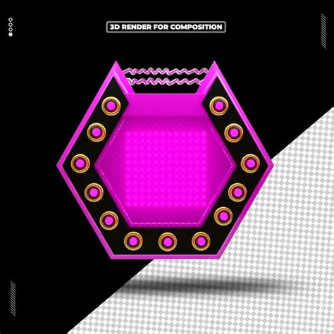 Premium Psd 3d Render Object Light Panel