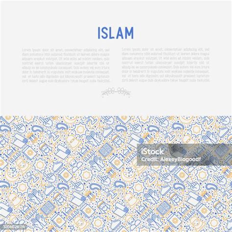 얇은 선 아이콘 이슬람 개념 사원 카펫 묵 주 기도 코 란 이슬람교도 현대 벡터 일러스트 레이 션 웹 페이지 서식 파일 0명에 대한 스톡 벡터 아트 및 기타 이미지 Istock