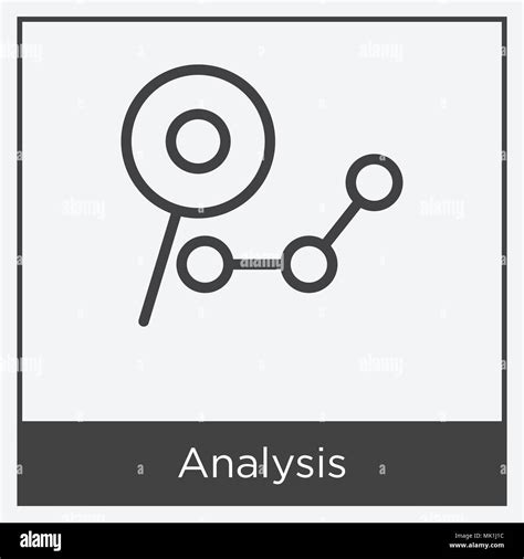Analysis Icon Isolated On White Background With Gray Frame Sign And