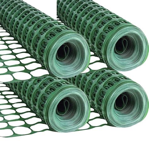 Boen 4 Ft X 100 Ft Green Plastic Temporary Fencing Mesh Snow Fence
