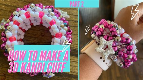 diy kandi cuff part 2 beginner 3d cuff tutorial youtube