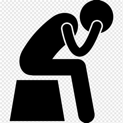 자 그림 컴퓨터 아이콘 우울증 우울에 앉아있는 사람 기타 텍스트 손 Png Pngwing