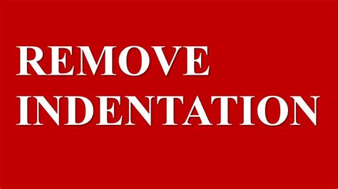 How To Remove Indentation In Latex Youtube