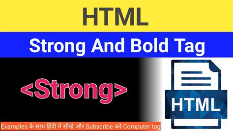 Strong Tag In Html Bold Tag In HTML5 Bold Tag Vs Strong Strong