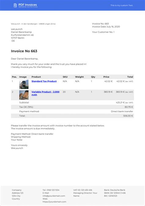 WooCommerce PDF Invoices Packing Slips Plugin WeLaunch
