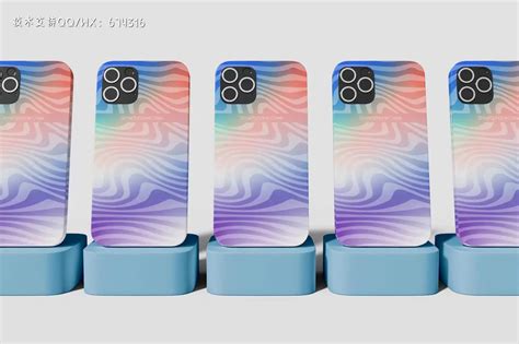 排列布局iphone手机外壳设计样机 Psd下载 幕后muhou