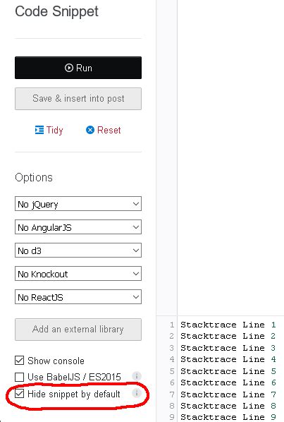 Creating Expandable Code Blocks Meta Stack Overflow