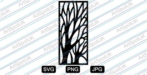 Tree Border Design Vector File SVG FORMAT For Cricut Silhouette Png Decal Sticker Vinyl