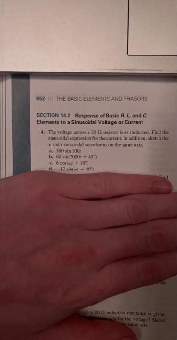 Solved SECTION Response Of Basic R L And C Elements To Chegg