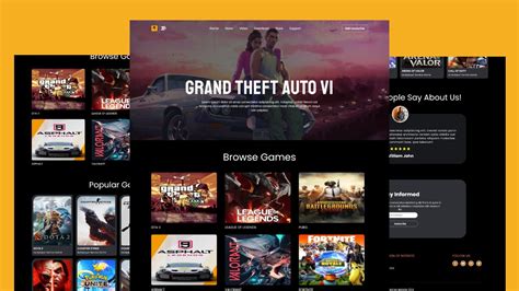 Responsive Games Website Using Html Css And Javascript Youtube