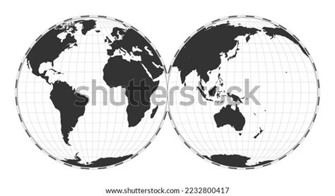 258 World Map Mollweide Projection Stock Vectors And Vector Art