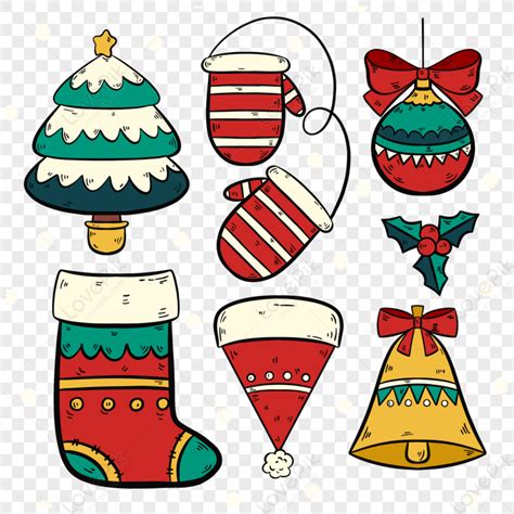 크리스마스 일러스트 손으로 그린 만화 요소상징카드 Png 일러스트 무료 다운로드 Lovepik