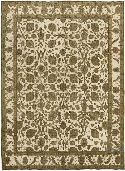 Beige Vintage Hand Knotted Oriental Rug 9 5 X 12 10 113 X 154