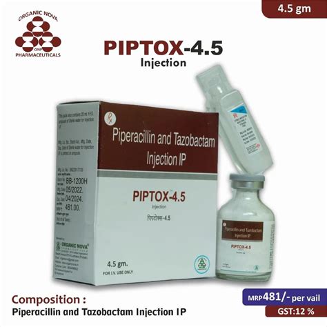 Piperacillin And Tazobactam Injection Ip Piptox 4 5 At ₹ 481 Vial Varanasi Id 2850018459062