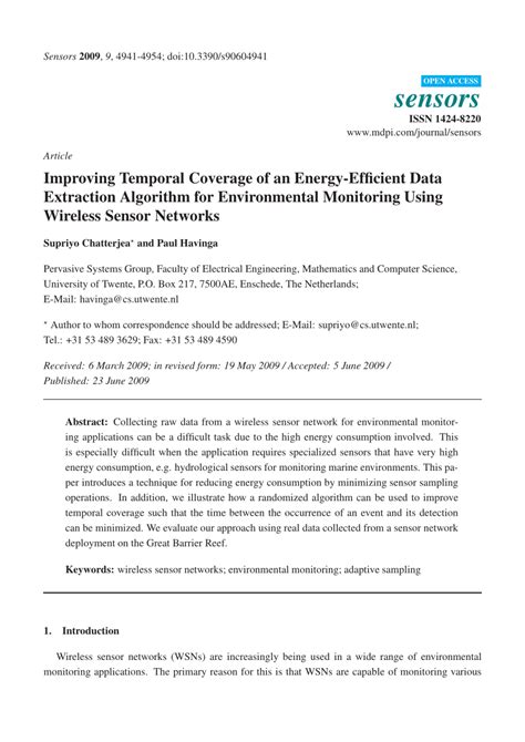 pdf improving temporal coverage of an energy efficient data