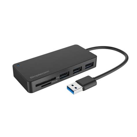 Simplecom CH368 3 Port USB 3 0 Hub With Dual Slot SD MicroSD Card Reader The Computer Guy