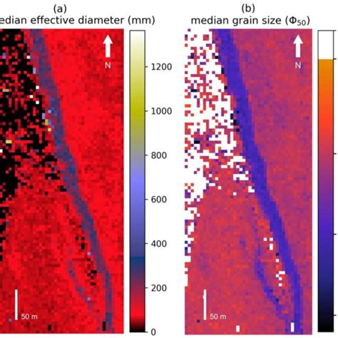 Spatial Distributions Of A Median Effective Diameter And B Median Download Scientific