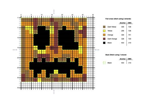 Minecraft Blocks Cross Stitch Pattern Series Part 1 Pumpkin Jack O Lantern Hookstitchsew