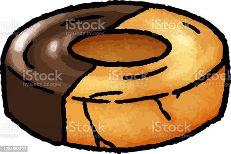 음식 일러스트 소재 초콜릿 도넛의 손으로 그린 벡터 일러스트음식 일러스트 소재 초콜릿 도넛의 손으로 그린 벡터 일러스트 건강에 좋지 않은 음식에 대한 스톡 벡터 아트 및