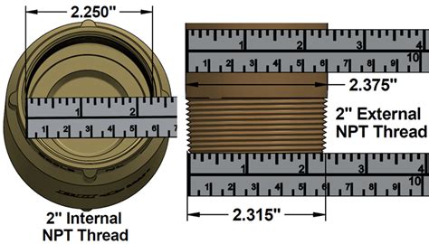 Fpt Or Mpt Thread Size Identification By Actual Dimensions Of The