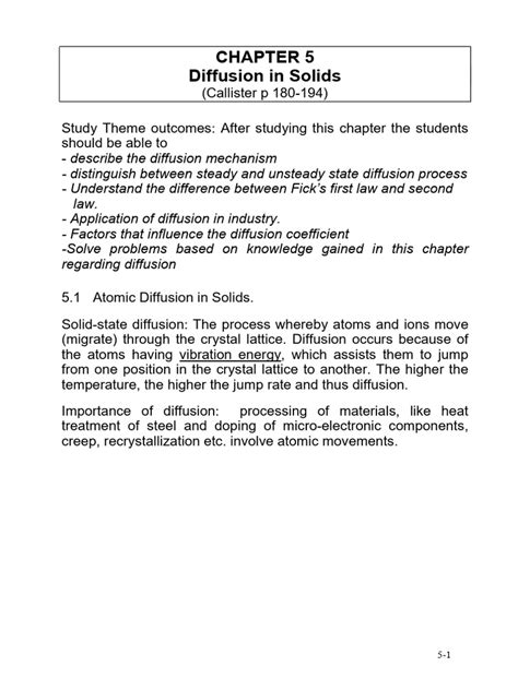 Diffusion In Solids Pdf Diffusion Solid