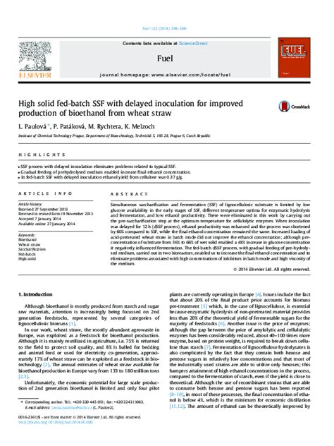 Pdf High Solid Fed Batch Ssf With Delayed Inoculation For Improved