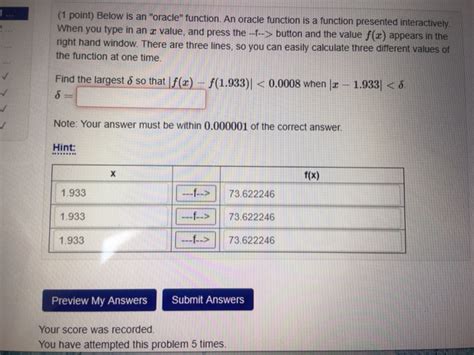 1 Point Below Is An Oracle Function An Oracle