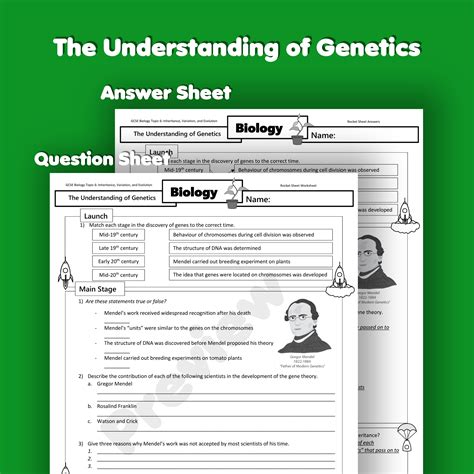 The Understanding Of Genetics Home Learning Worksheet Gcse Worksheets Library