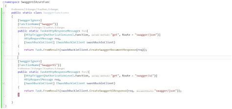 Swagger Ui For Azure Function V2 And V3 Apis
