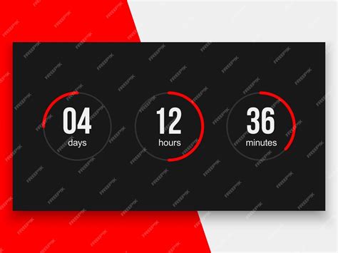 Premium Vector Countdown Timer Vector Modern Clock Counter