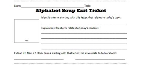 Alphabet Soup Teachbeyondthedesk