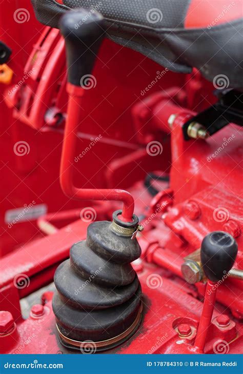 Close Up Of Lever Mechanism Of Agricultural Tractor Stock Photo Image Of Asian Industry